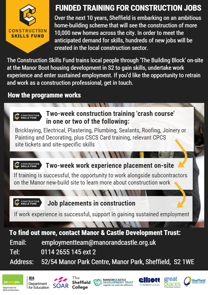 Construction training, work experience and jobs available in Sheffield ...