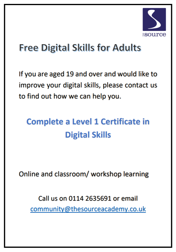 Level 1 Certificate in Digital Skills at The Source