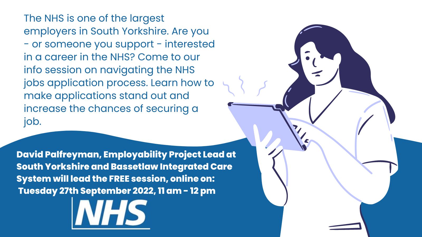 Workshop on supporting clients with NHS job applications (Tues 27 Sept)