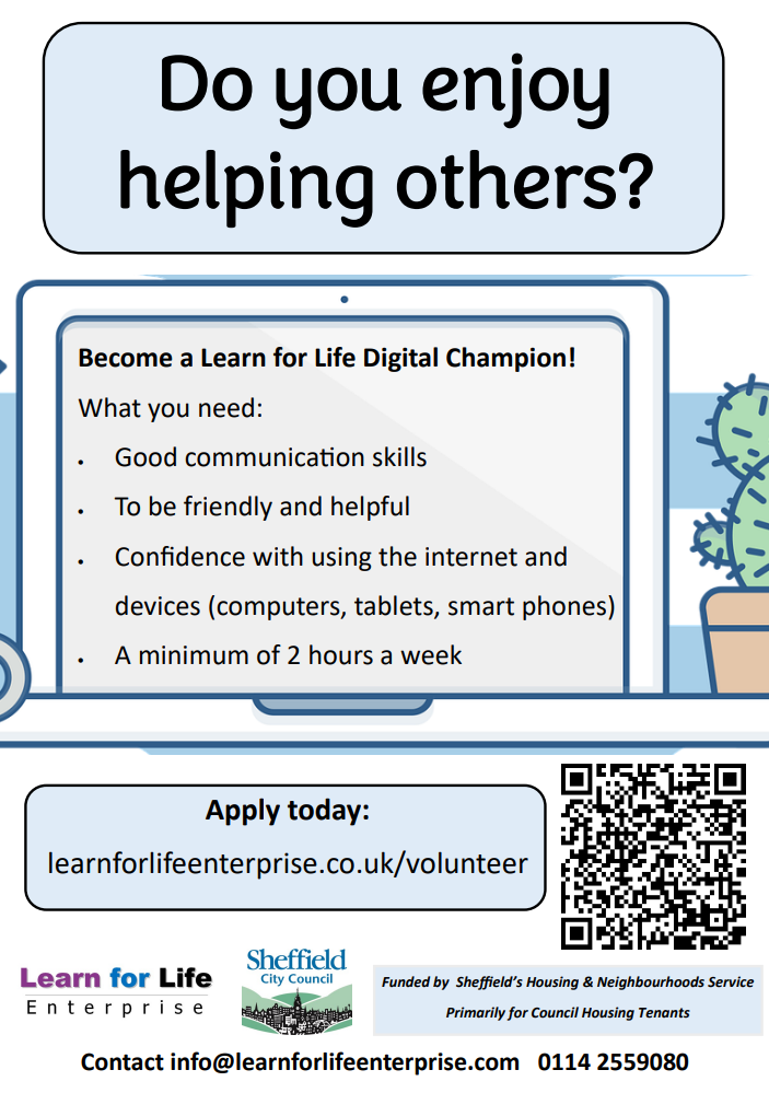 Volunteers wanted! Become a Learn for Life Digital Champion