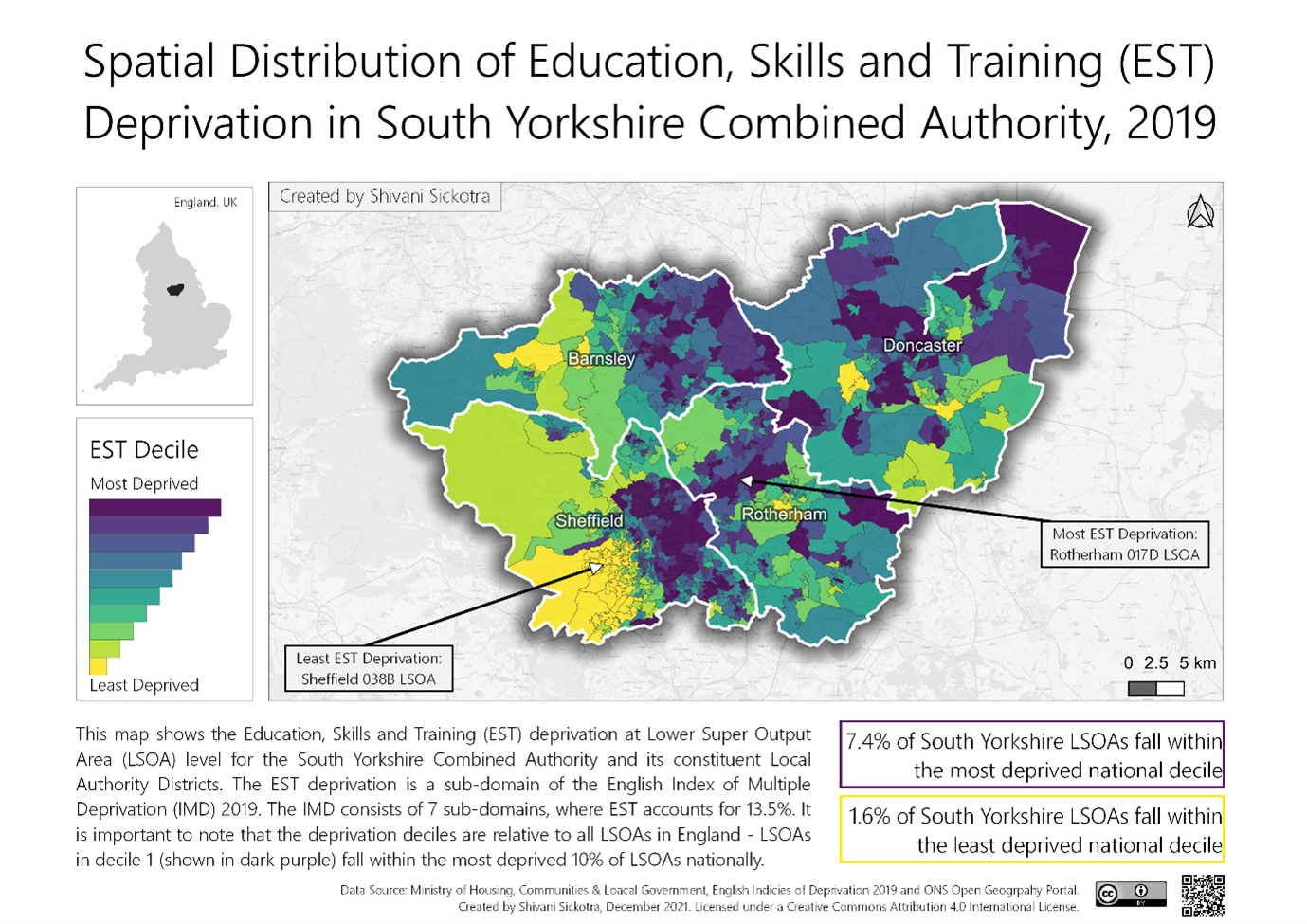 Spatial mapping of South Yorkshire highlights areas of education ...