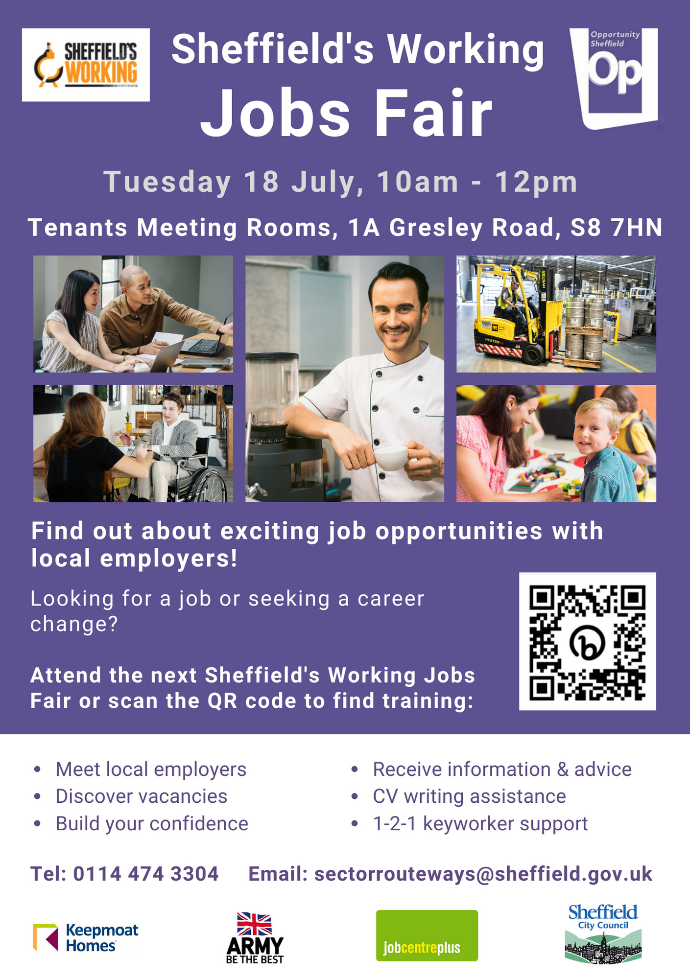 Sheffield’s Working Jobs Fair in Lowedges on Tues 18 July