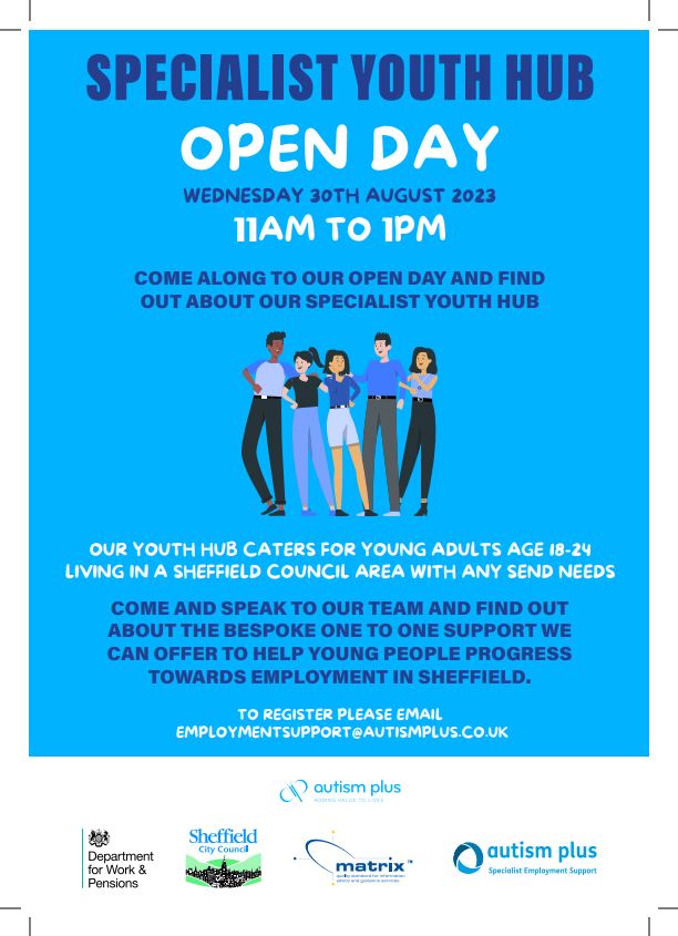 Autism Plus to hold SEND Youth Hub open day on Weds 30 August