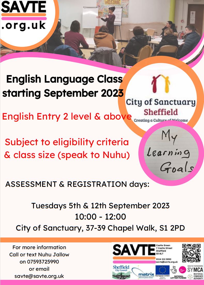 SAVTE English language and Ready to Work classes to start from Tues 5 ...