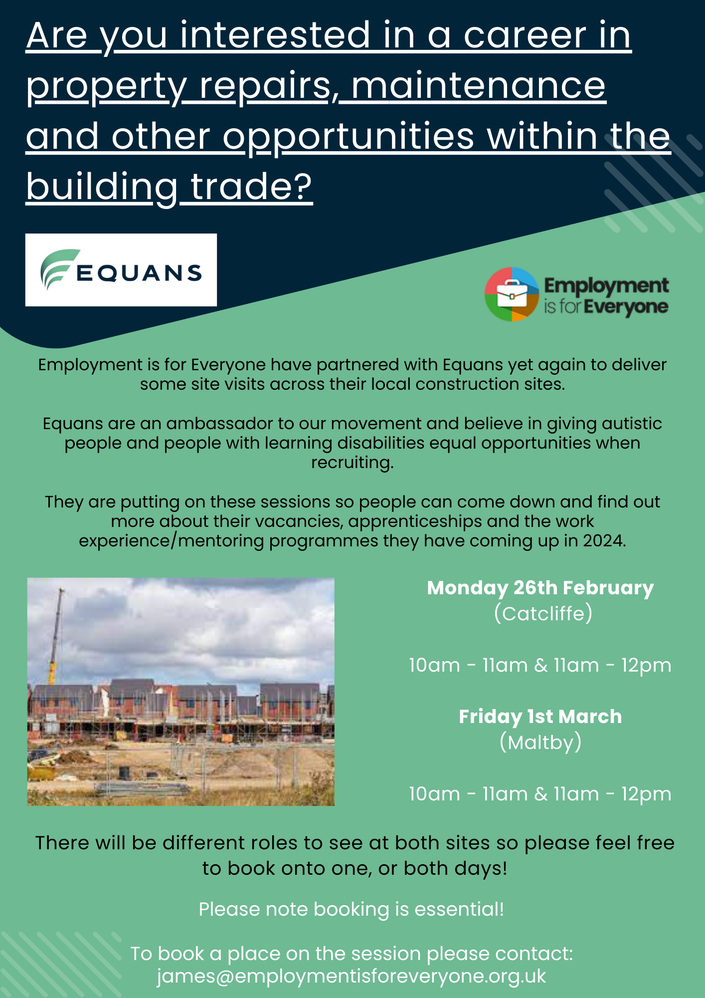 Employment is for Everyone and Equans to host apprenticeship and work ...