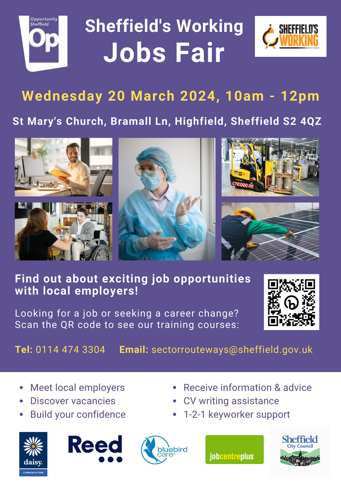 Sheffield’s Working Jobs Fair in Highfield on Weds 20 March