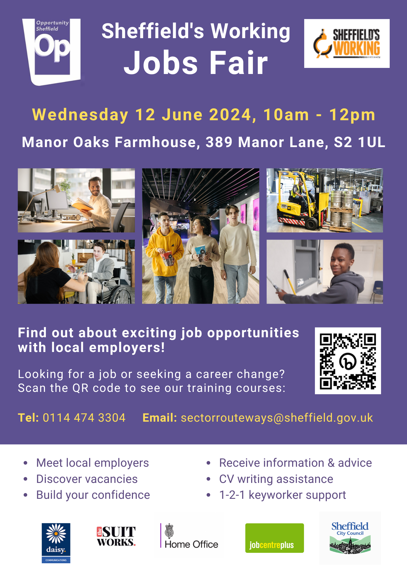 Sheffield’s Working Jobs Fair at Manor Oaks Farmhouse on Wednesday 12 June