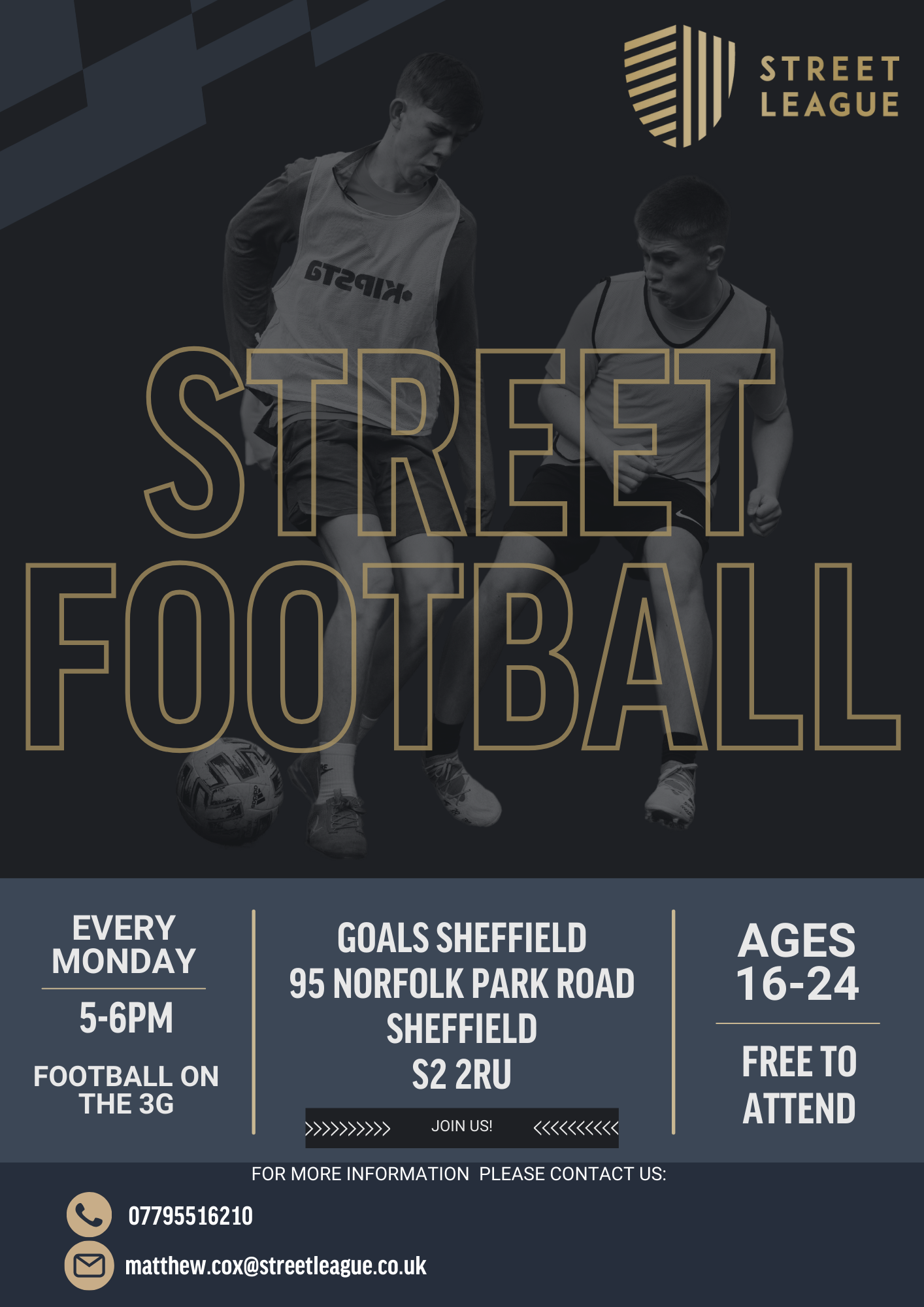 Street League launch football sessions at Goals Sheffield on Monday ...