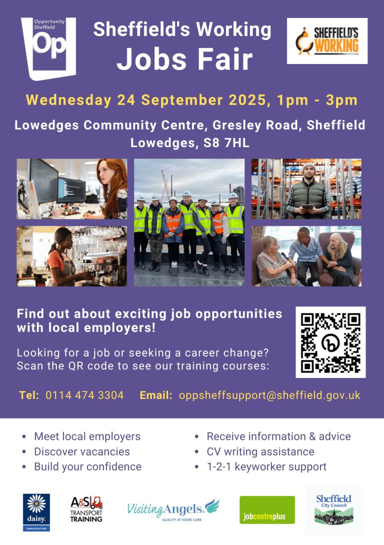Sheffield’s Working Jobs Fair comes to Lowedges on Wednesday 24 September